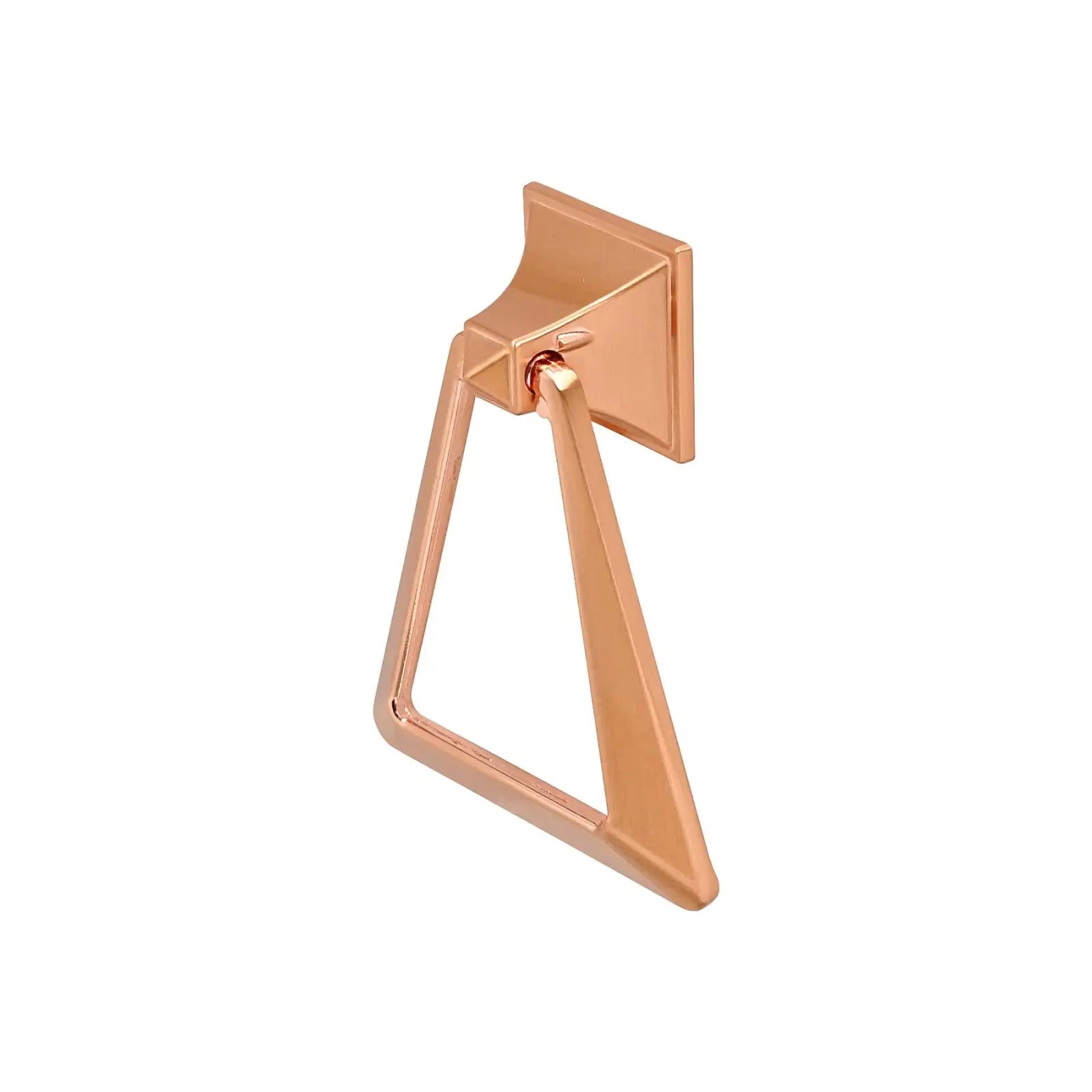 Fortuna Triangle Drop Ring Pull Handles - Satin Copper DecorAndDecor