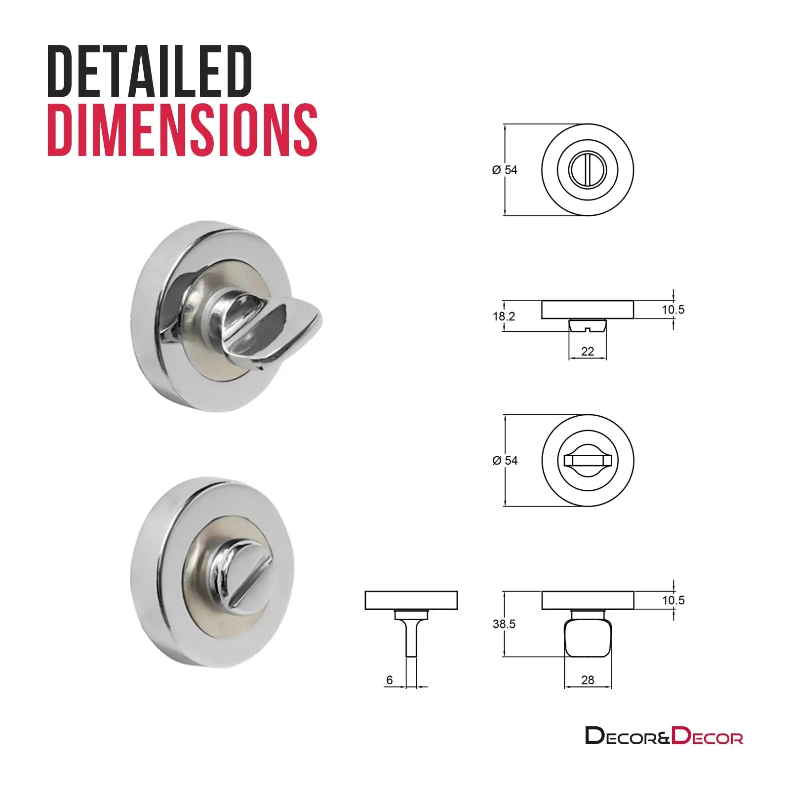 Duo Finish Bathroom Thumbturn and Release - Enhance Your Bathroom