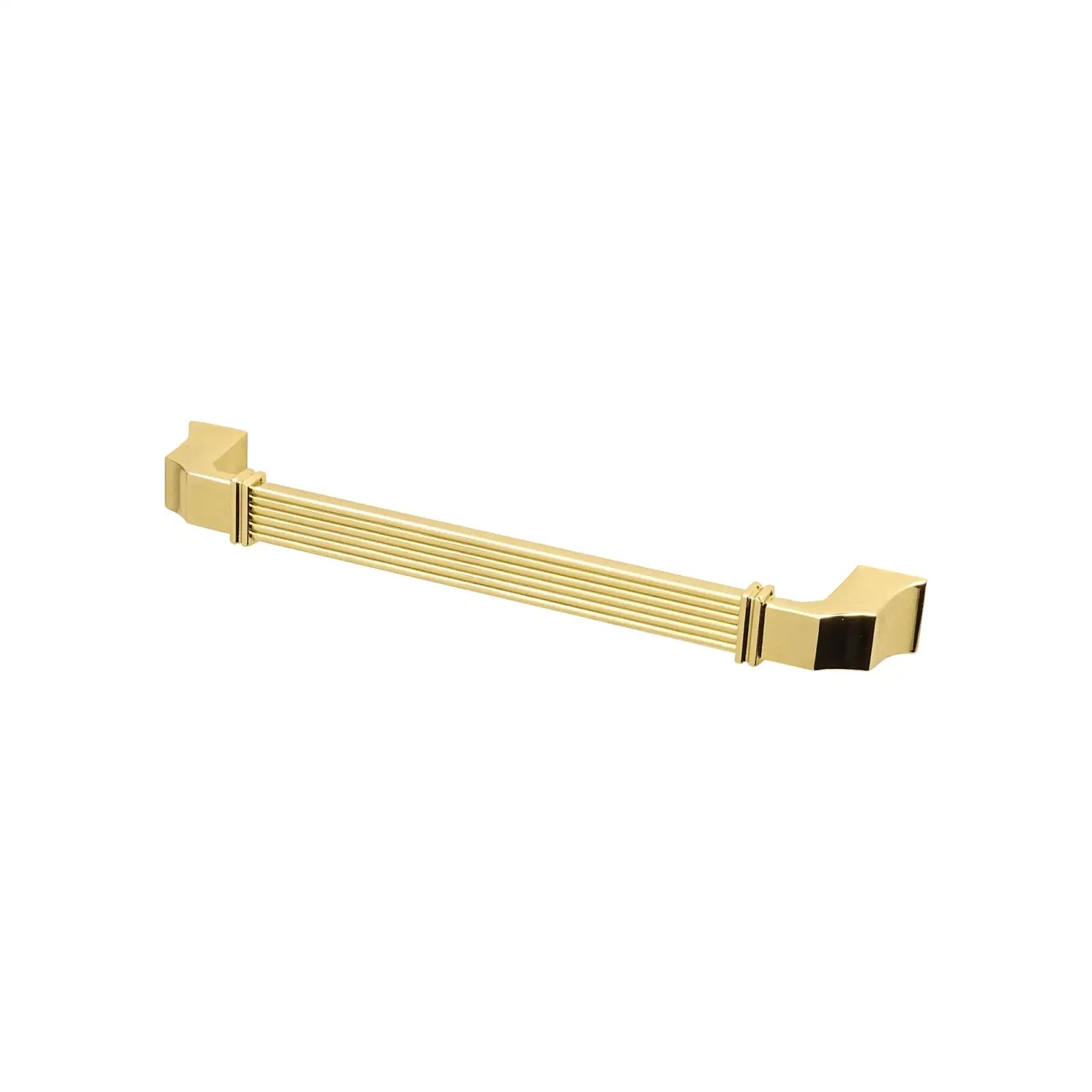 Folium Sleek Polished Gold D-Shaped Kitchen Handle