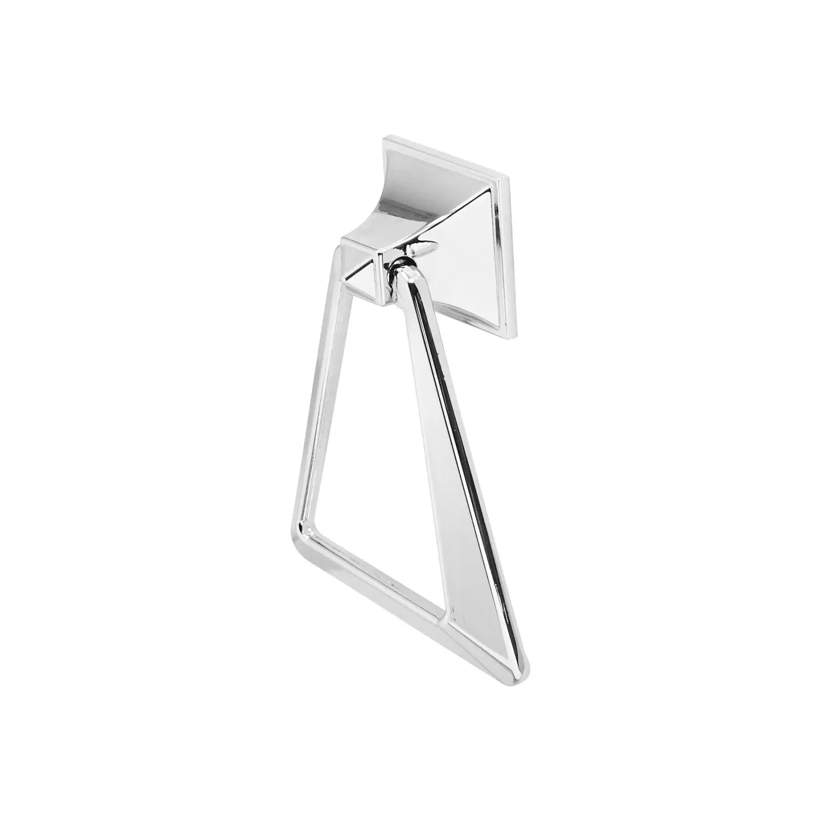 Fortuna Triangle Drop Ring Pull Handles Polished Chrome DecorAndDecor