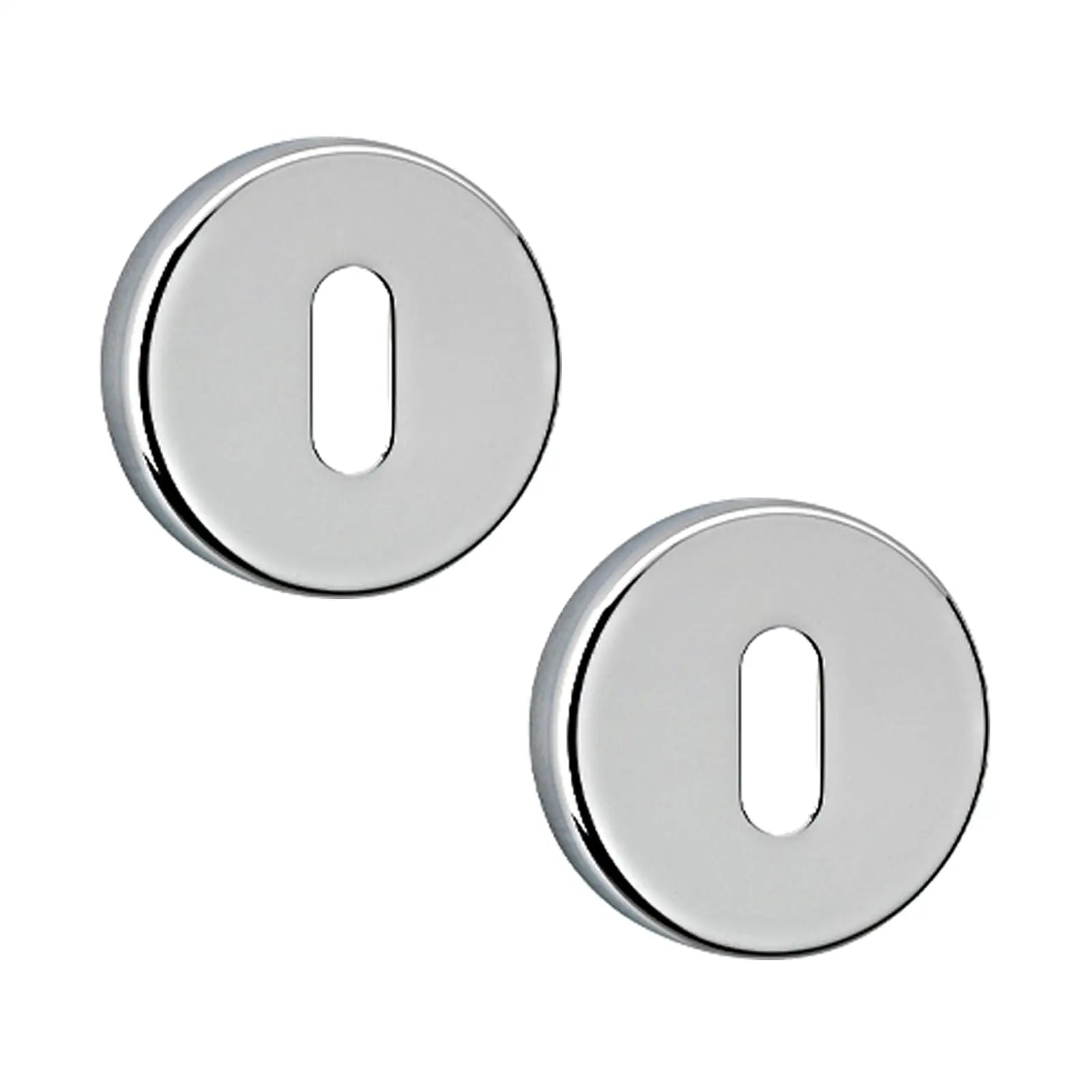 Polished Chrome Keyhole Cover Escutcheon for Elegant Doors